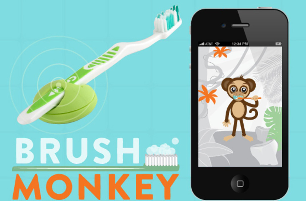 Brush Monkey connects ordinary toothbrushes to the Internet